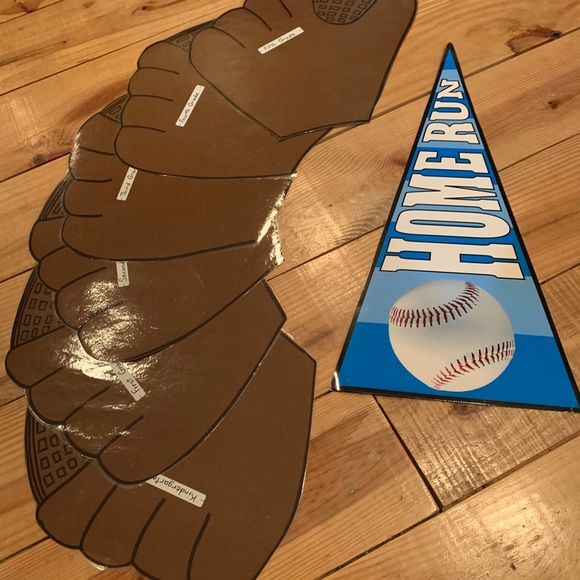 Other | Homerun And Baseball Mits Bulletin Board Cut Outs | Poshmark